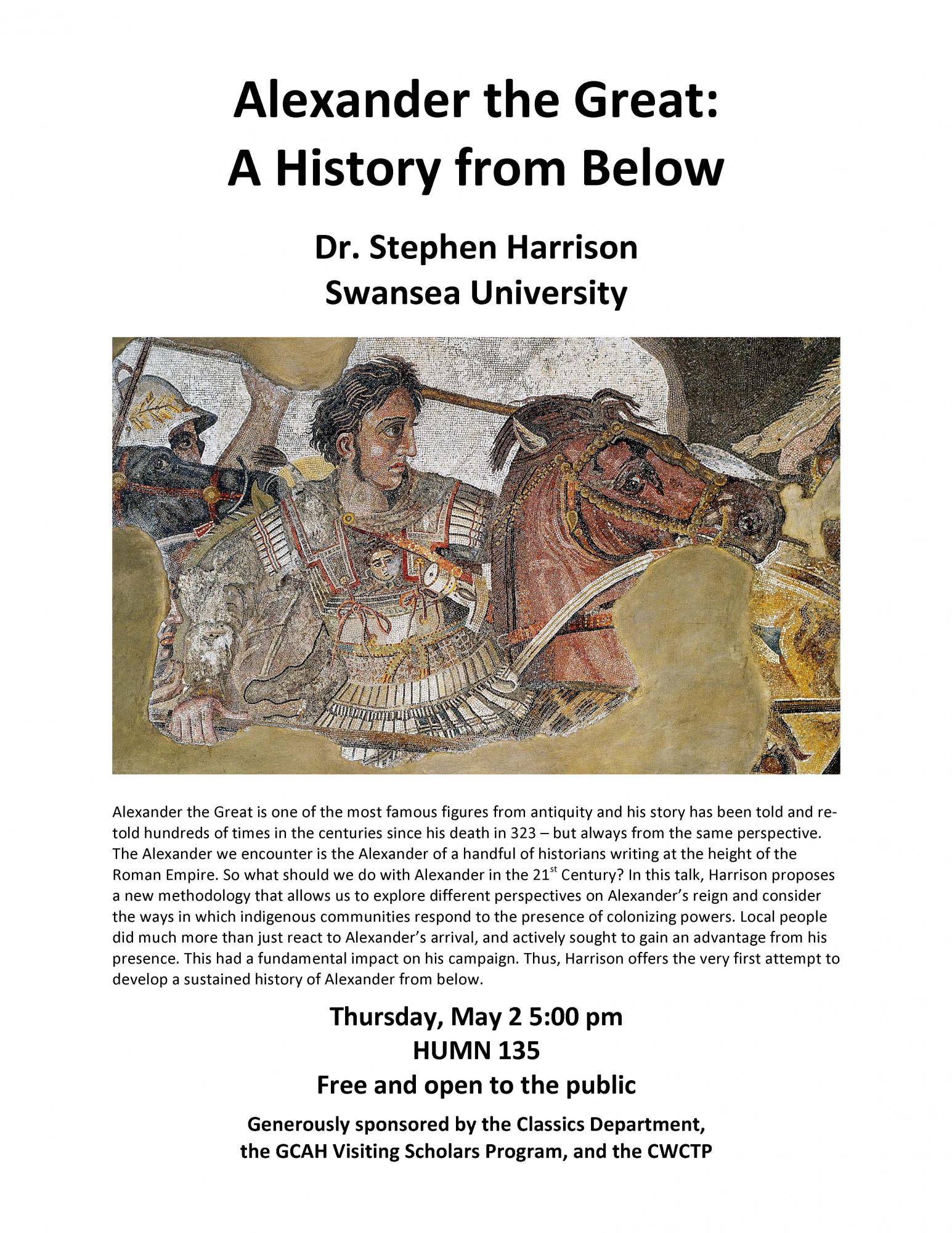 Alexander the Great: A History from Below | Bruce D. Benson Center for ...