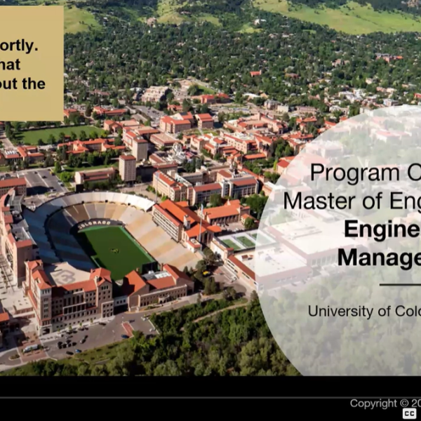 Past Webinar: CU Boulder Engineering Management Program on Coursera ...