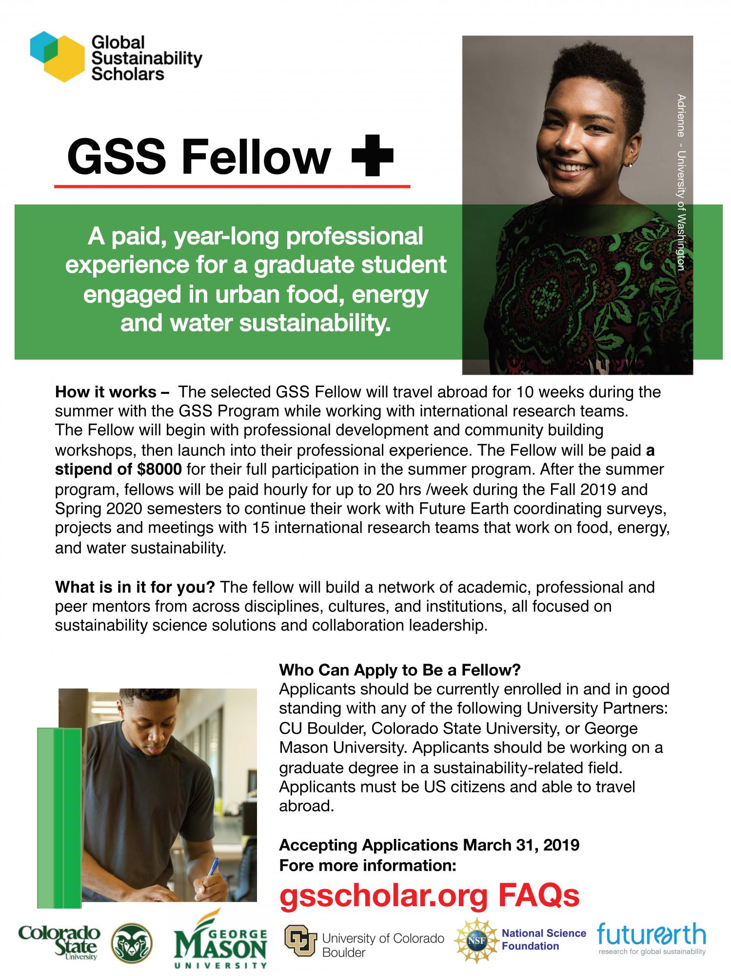 New opportunity for Graduate Students - Accepting GSS Fellows “PLUS ...