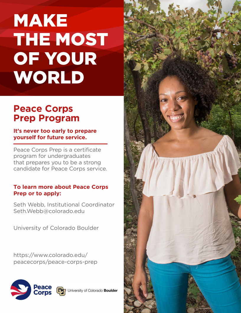 Peace Corps Prep Certificate | International Affairs Program | University of Colorado Boulder