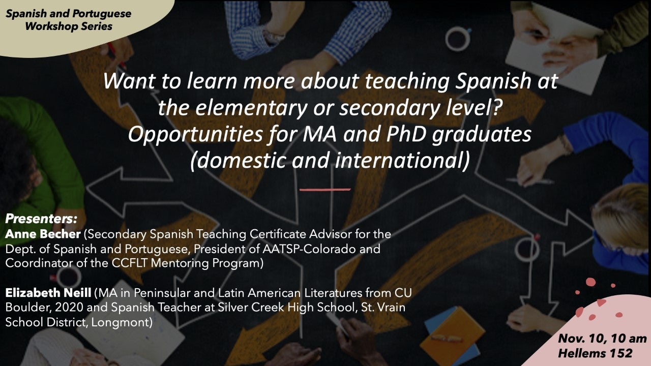 Secondary school teaching paths workshop (Nov 10th) | Spanish and ...