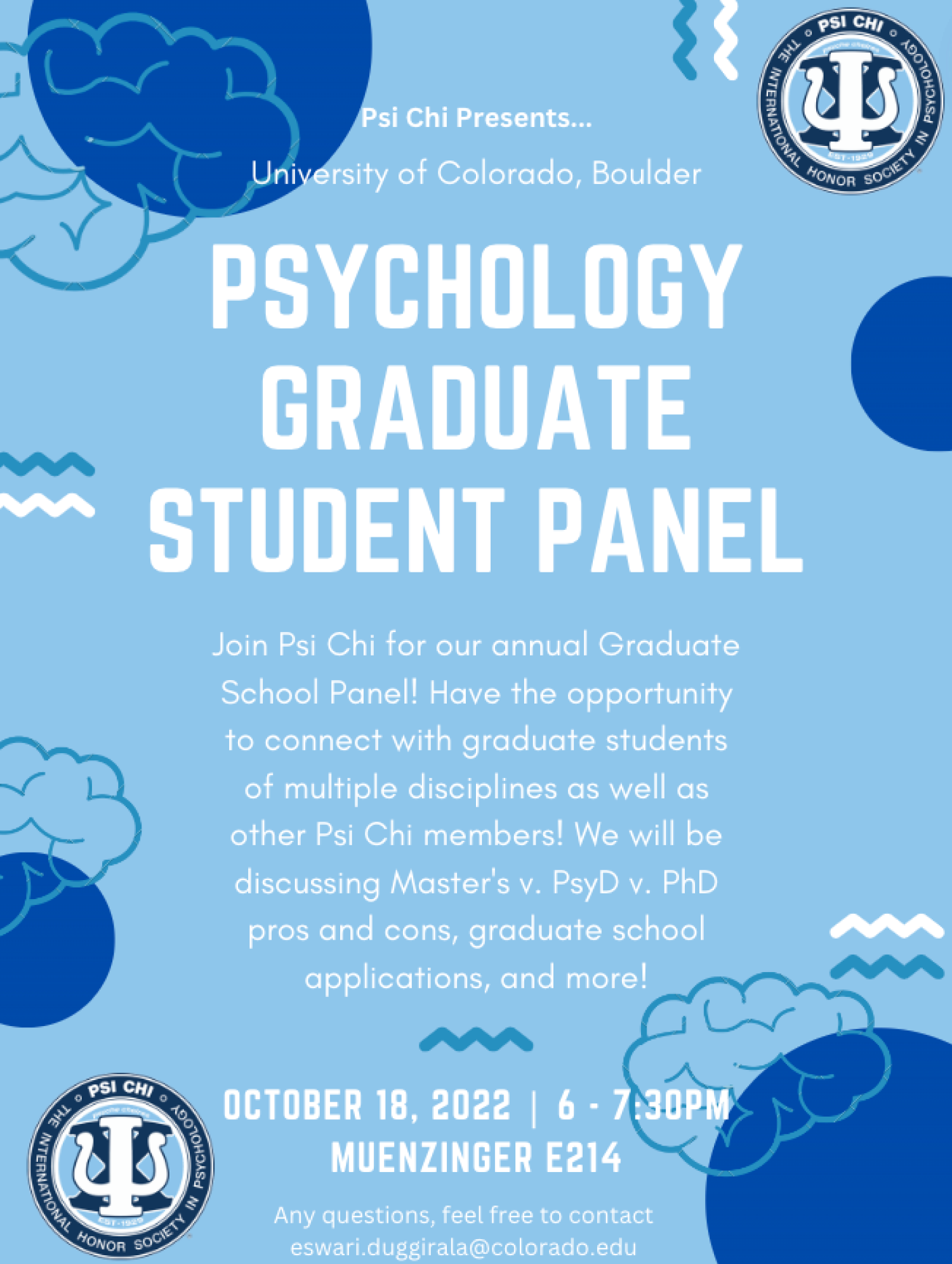 Psychology Graduate Student Panel Night! | Psi Chi | University of ... Psychology Graduate Student Panel Night! | Psi Chi | University of ...