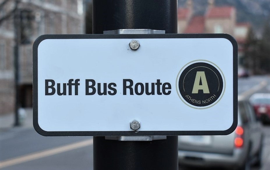 Look for the new Buff Bus route wayfinding signs | CU Boulder Today ...