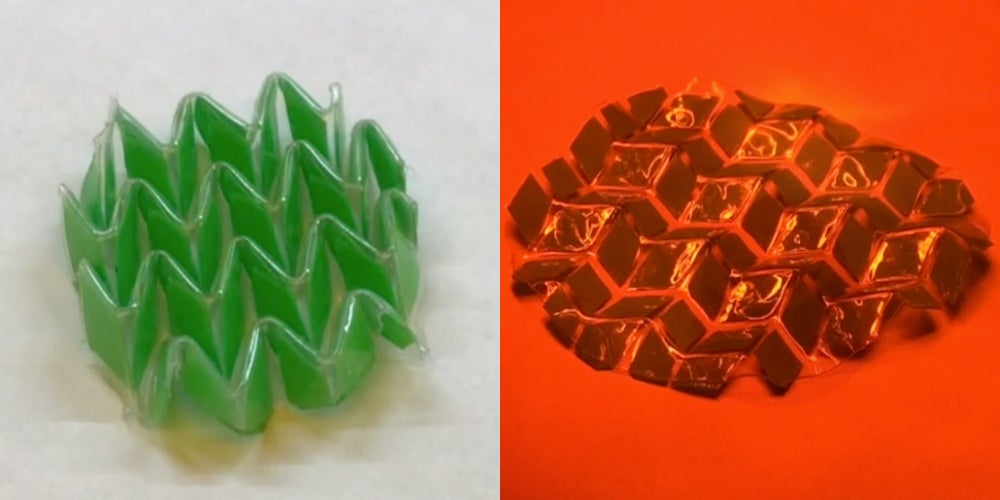 Shape-shifting material can morph, reverse itself using heat, light ...